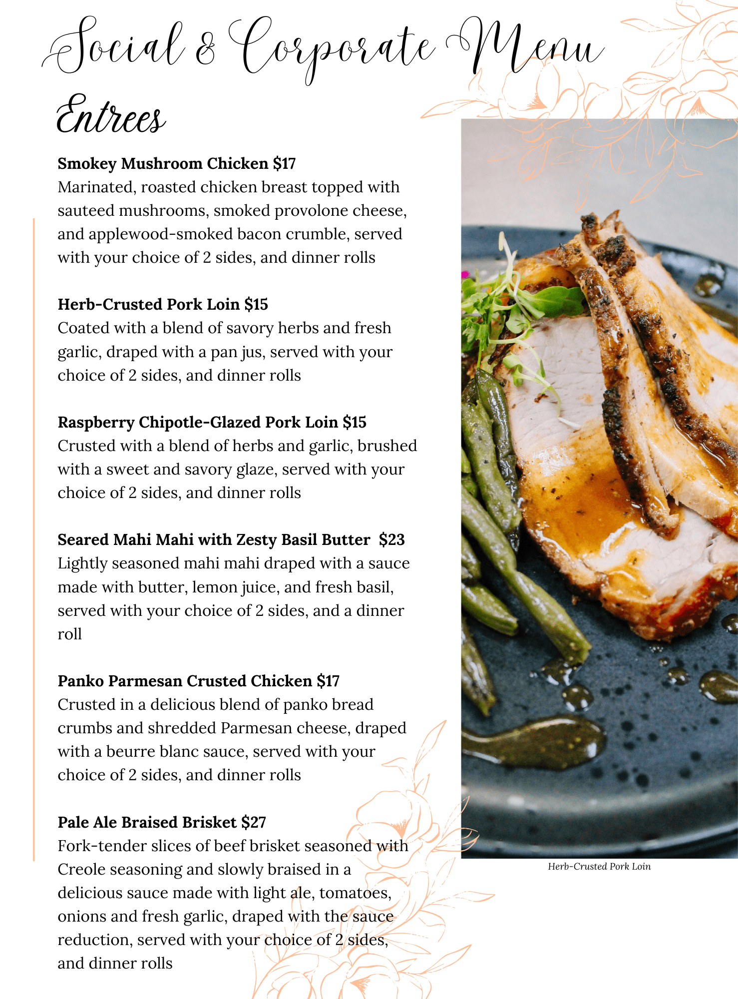 #1 Social and Corporate Event Catering Menu | Vibrant Occasions