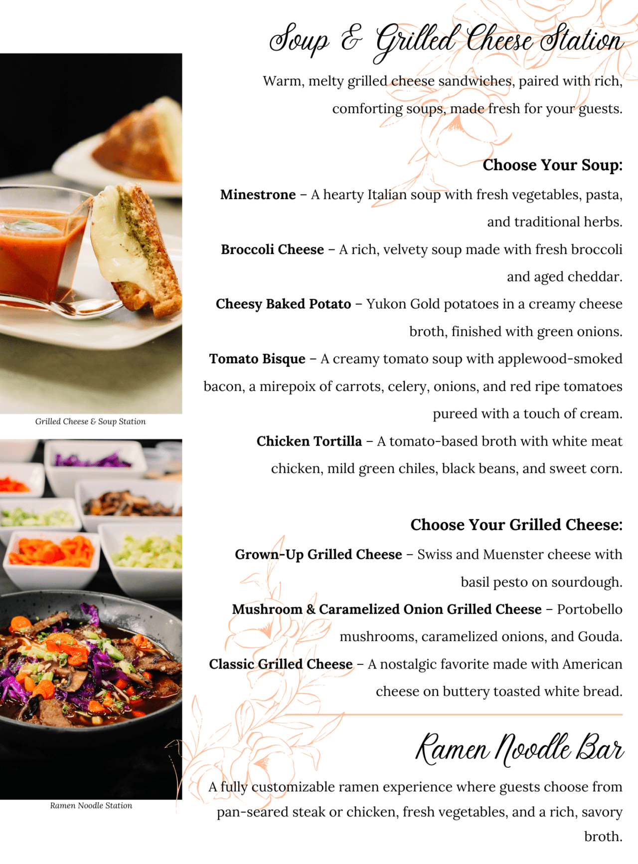 Action Station Menu | Best Catering in Arkansas